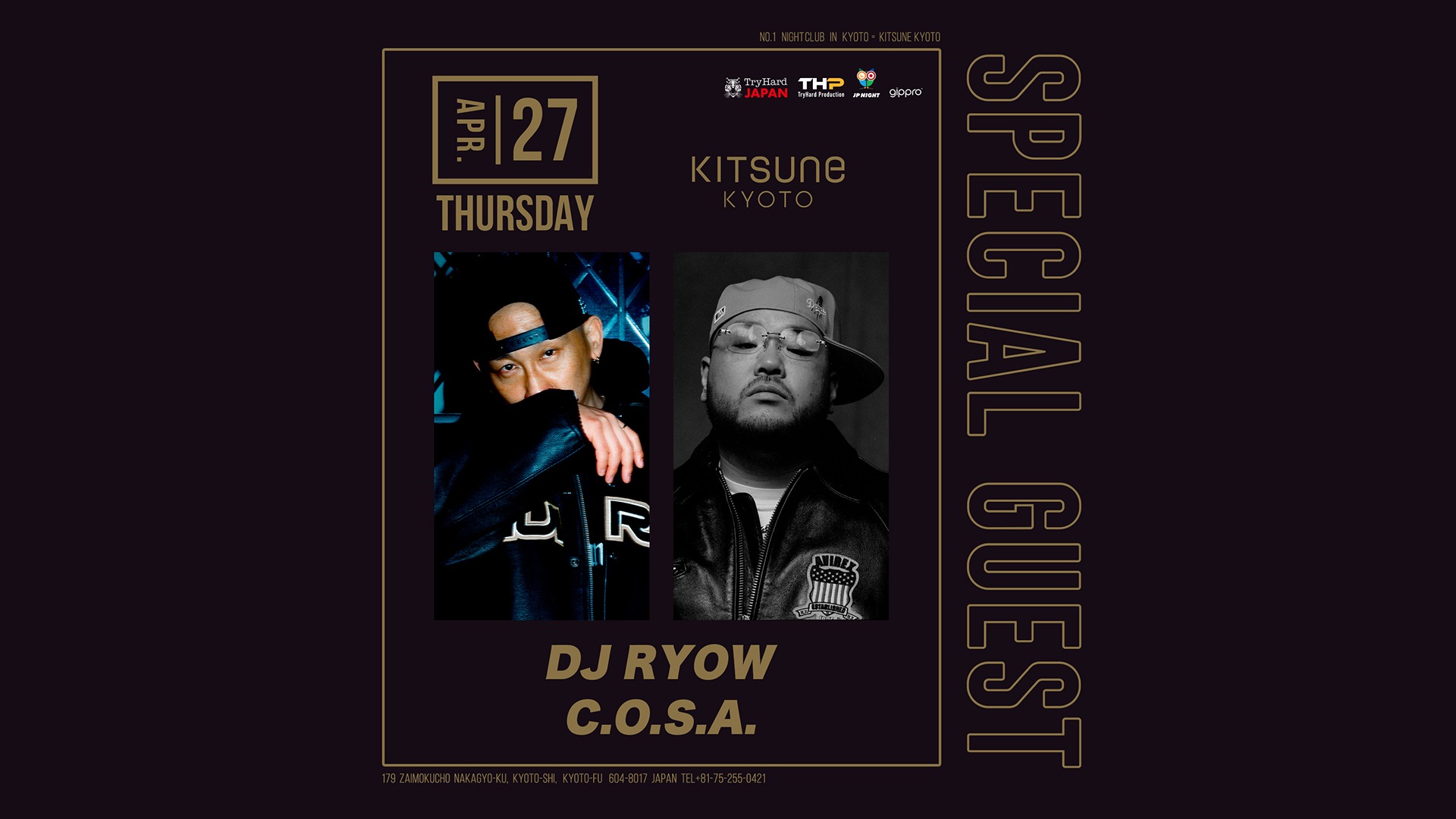 DJ RYOW / C.O.S.A | 京都最大級のNightClub(ナイトクラブ)KITSUNE KYOTO キツネキョウト